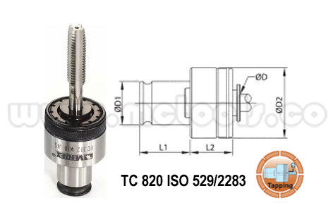 BOQUILLA TC820 ISO 529/2283 DE CAMBIO RÁPIDO MACHO M12 x 9MM REF: 820 ...