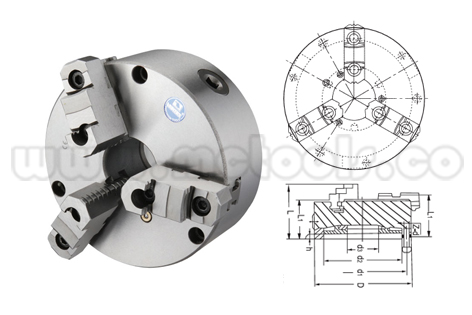 COPA MANDRIL CNC AUTOCENTRANTE 3 MORDAZAS X 400MM (16") REF: VSK-16A - Mctools