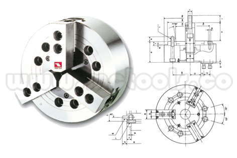 COPA MANDRIL DE 3 MORDAZAS X 254MM 10". PARA CNC REF: V-210A8 - Mctools