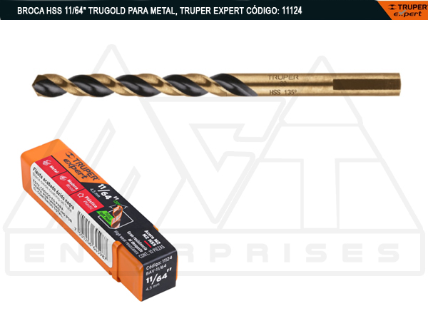 BROCA HSS 11/64" TRUGOLD PARA METAL, TRUPER EXPERT CÓDIGO: 11124 - Mctools