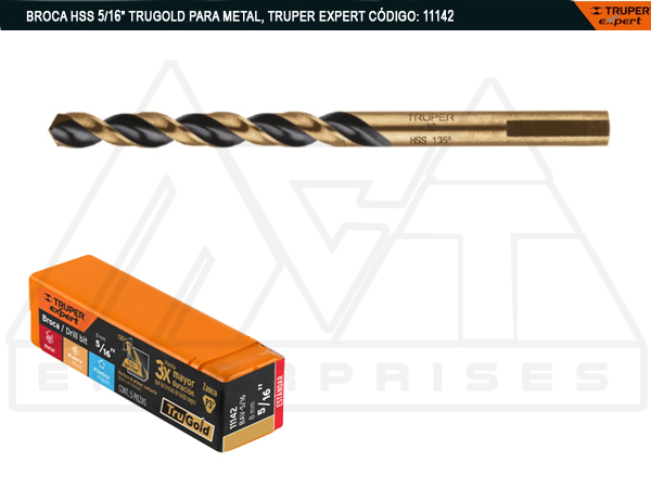 BROCA HSS 5/16" TRUGOLD PARA METAL, TRUPER EXPERT CÓDIGO: 11142 - Mctools