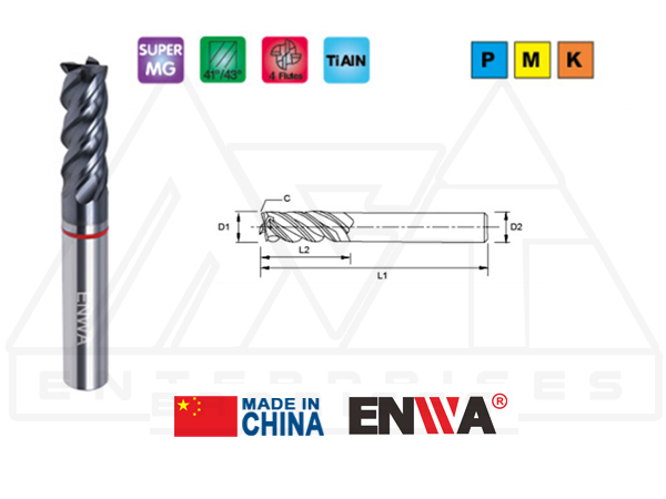 ESCARIADOR FRESAS VERTICALES LARGAS EN TUNGSTEN ENWA